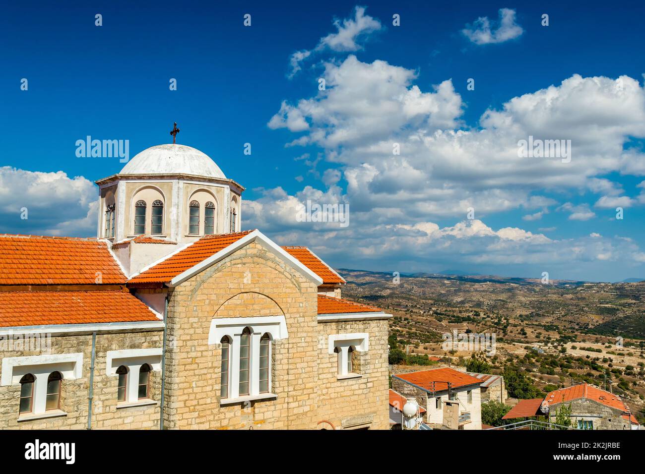 Church of Ayia Marinas at Dora Village. Limassol District, Cyprus Stock ...