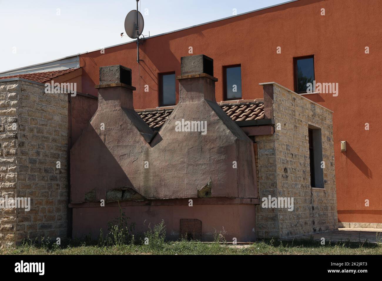 Huge grill ovens in Croatia. Back view Stock Photo - Alamy