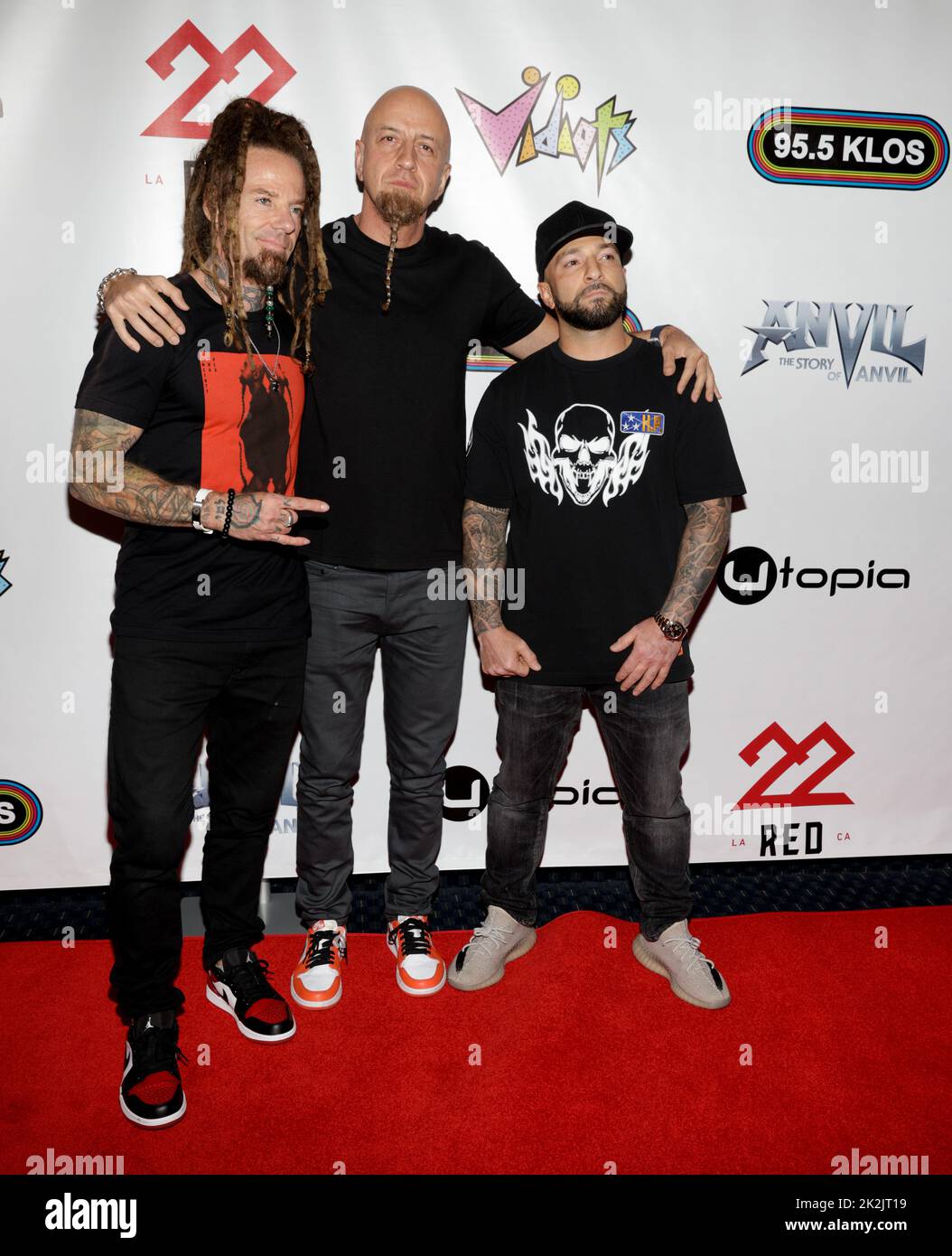 Los Angeles, CA - Sept 22, 2022 - Logan Mader, Shavo Odadjian and Sean ...