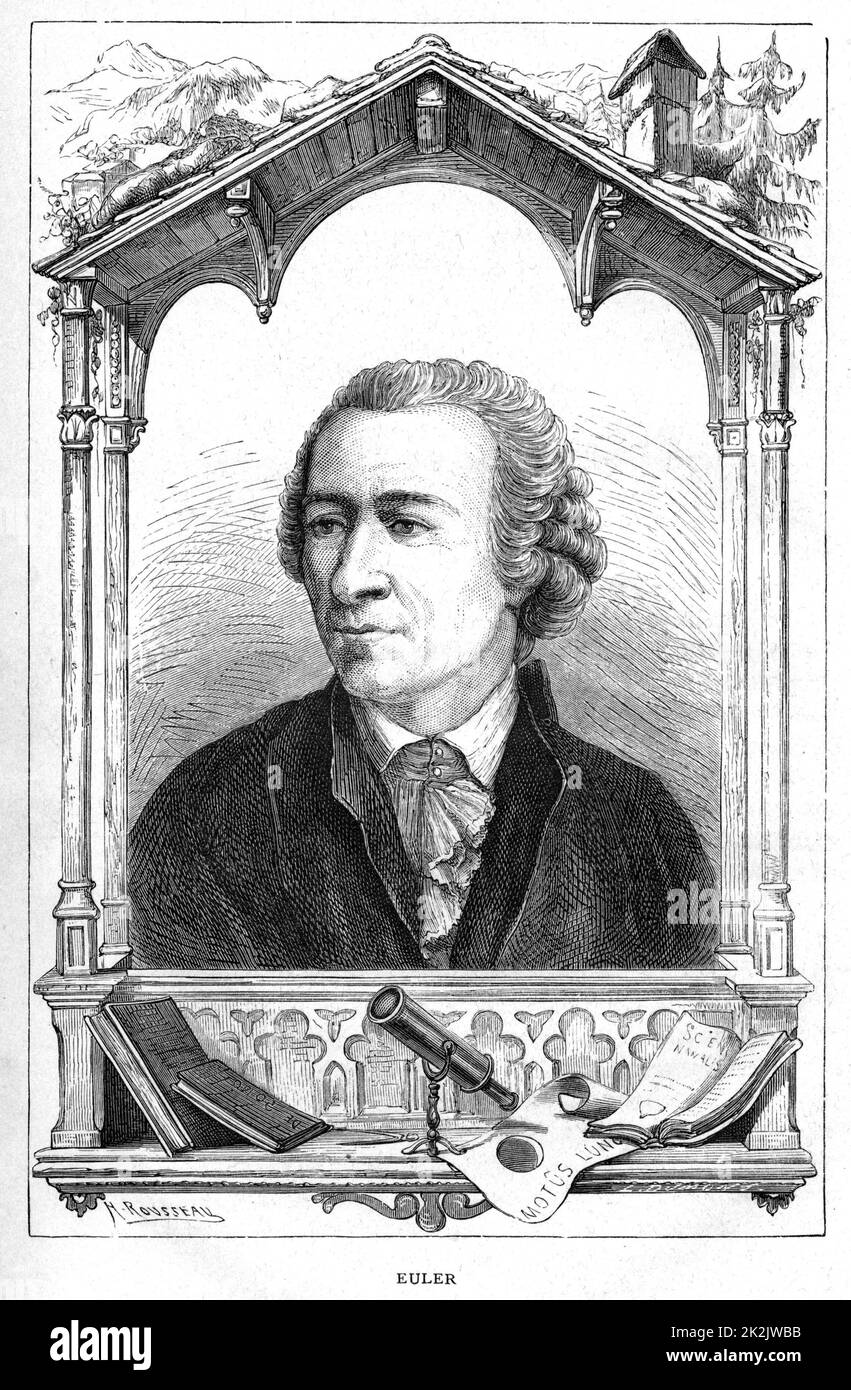 Leonhard Euler(1707-1783). Swiss mathematician.Engraving published ...
