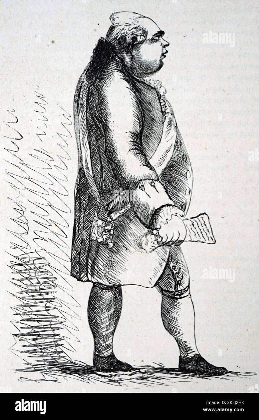 Illustration of Frederick North, Lord North (1732-1792) former Prime ...