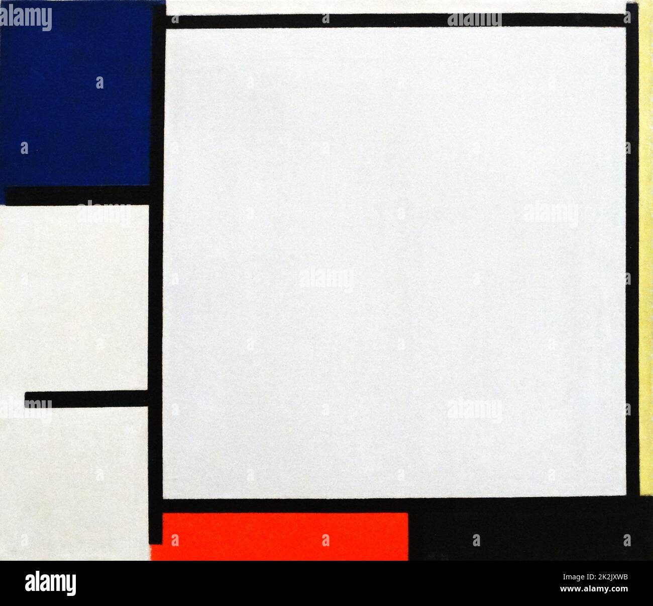 Composition with Blue, Yellow, Red, Black and Gray by Piet Mondrian ...