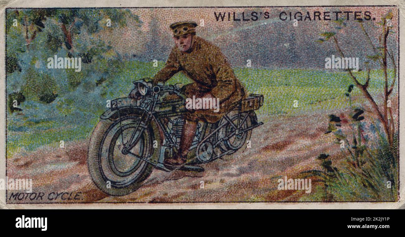 Military Motors series, 1916: British Motor Cycle Stock Photo - Alamy