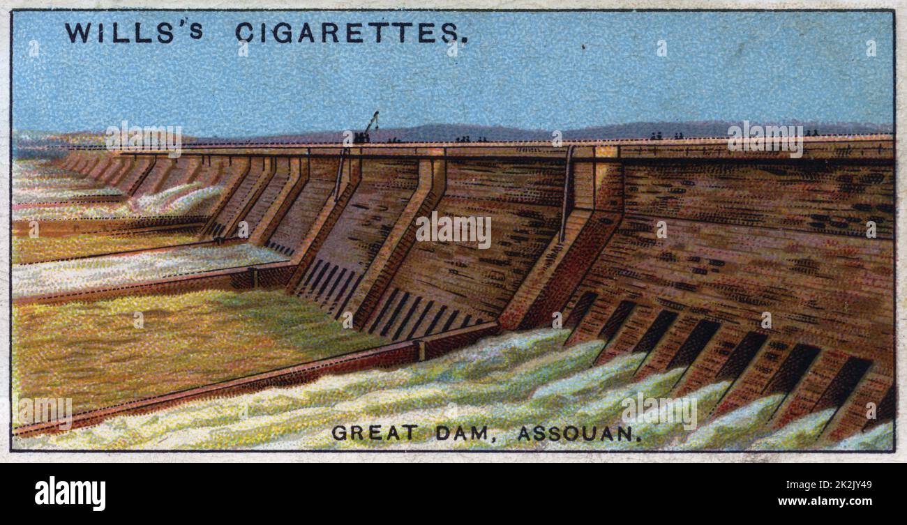 Engineering Wonders, 1927: Great Dam Aswan, Egypt, 1898-1902 Stock ...