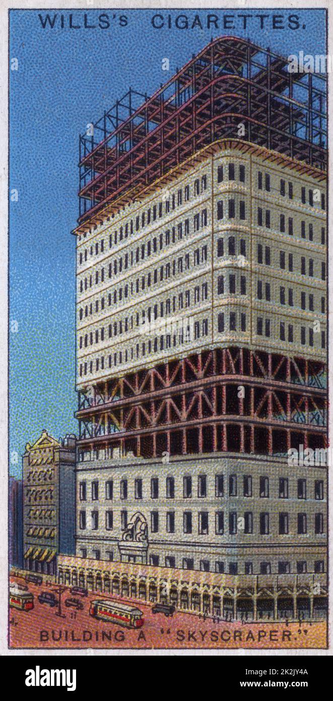 Engineering Wonders, 1927: Construction of a skyscraper, USA Stock ...