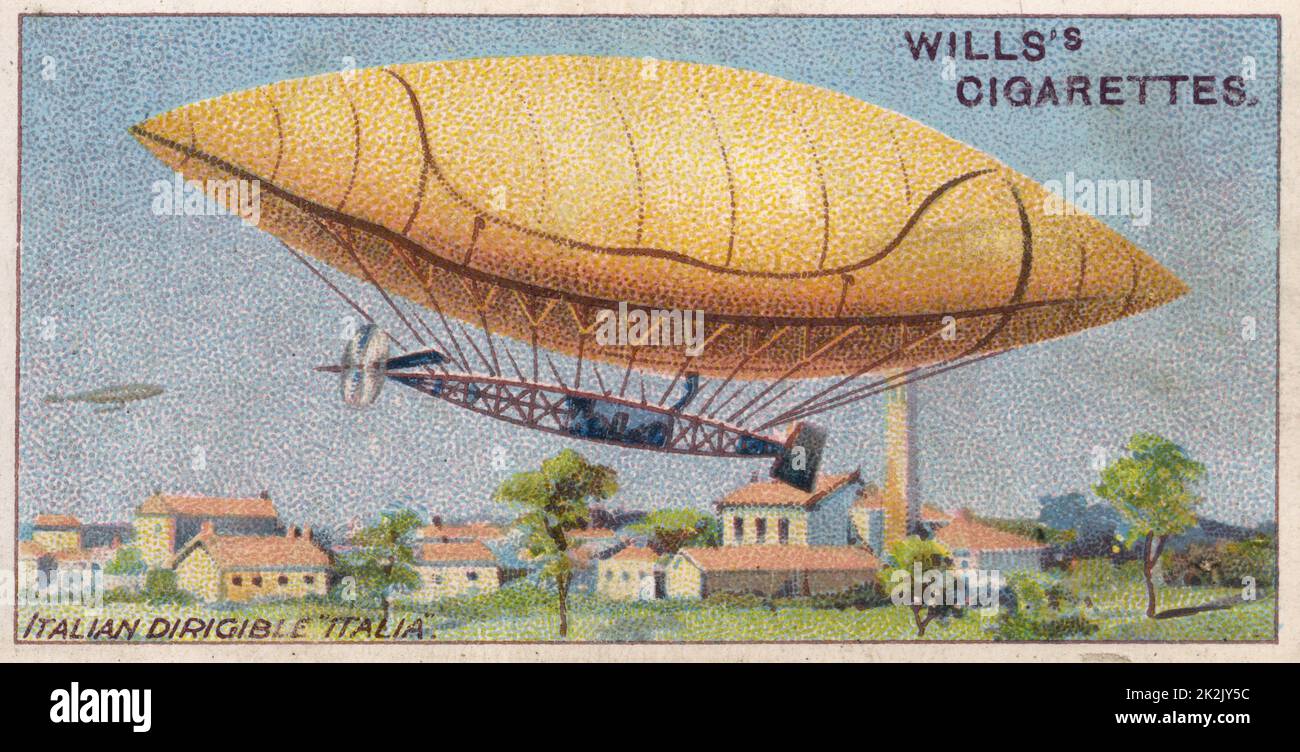 Aviation, 1910: Italian airship (dirigible Stock Photo - Alamy