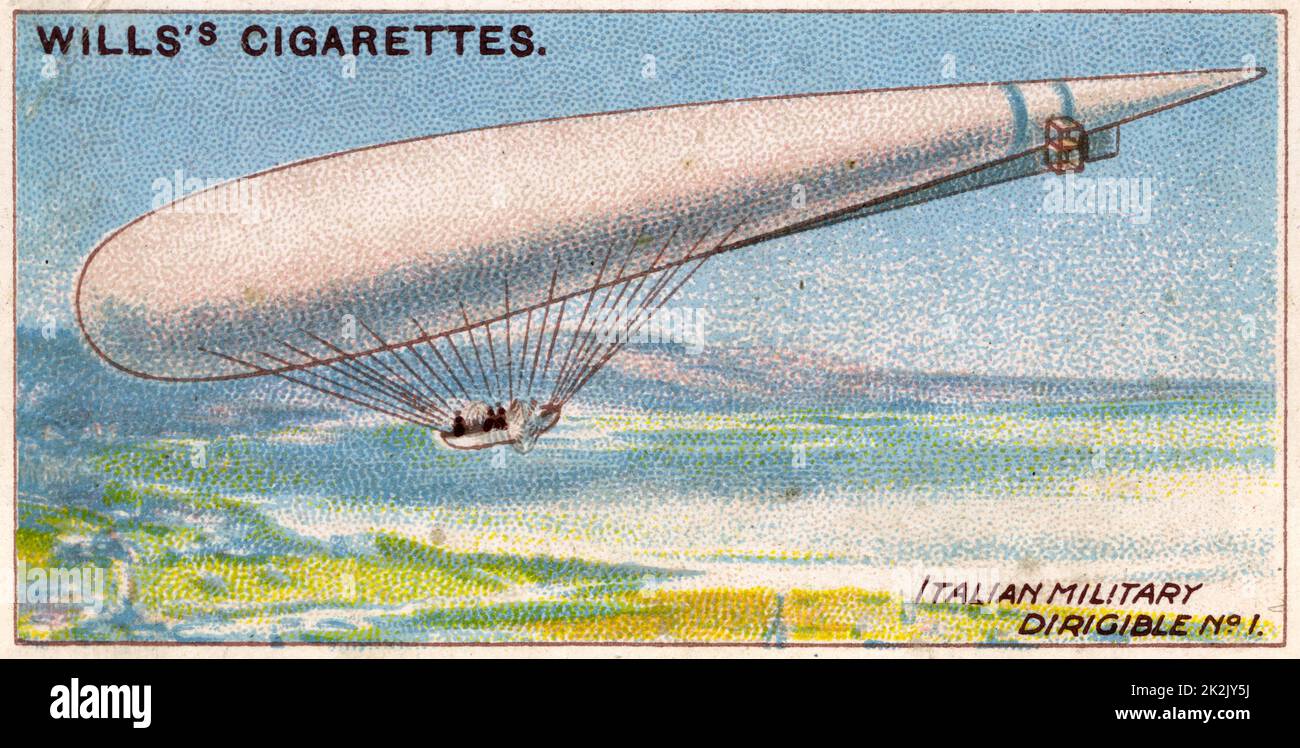 Aviation, 1910: Italian Army Dirigible 1 (airship Stock Photo - Alamy