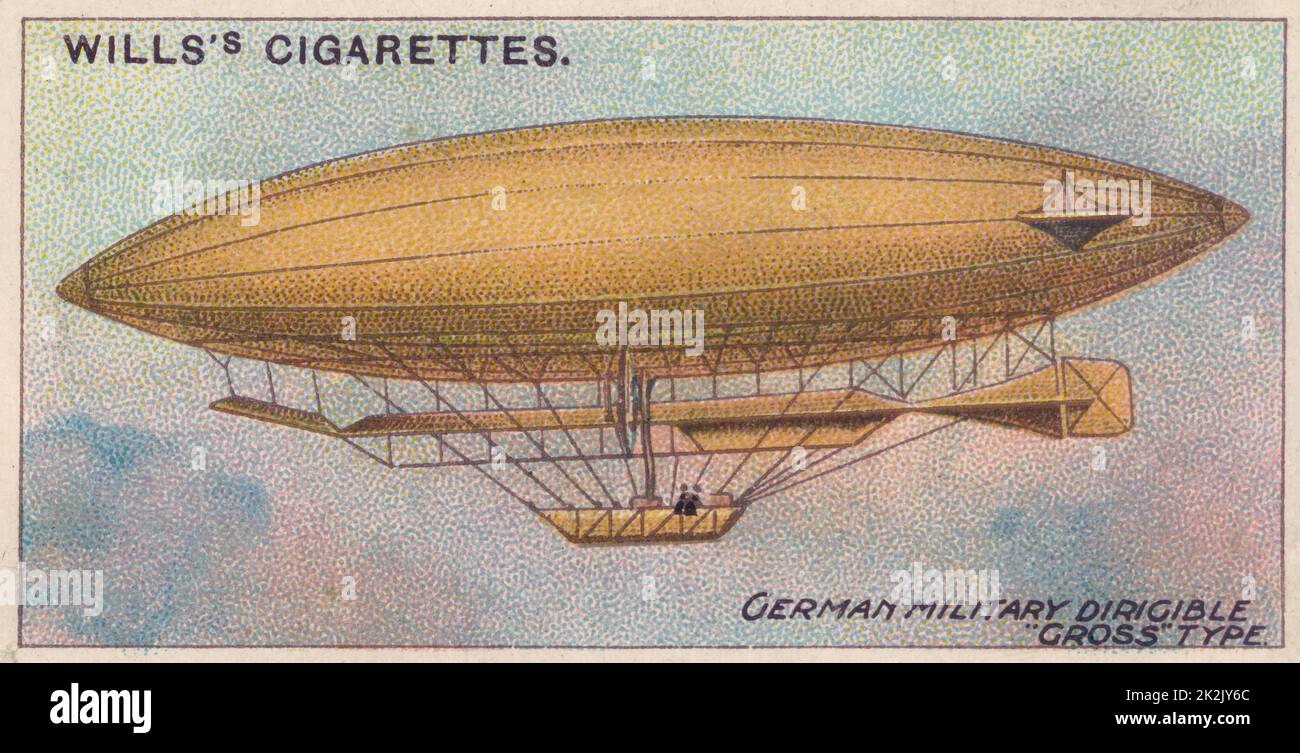 Aviation, 1910: German Military Airship (dirigible) Gross Type Stock ...