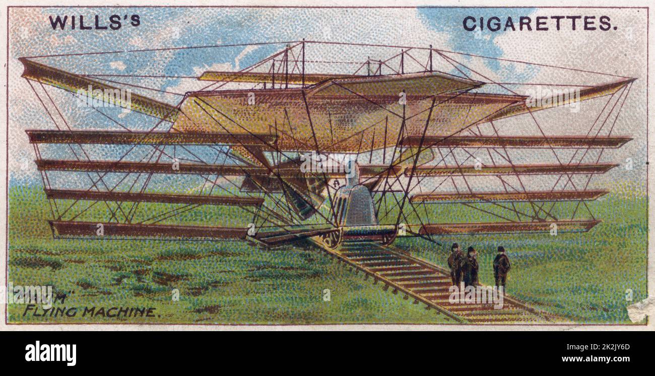 Aviation, 1910: Hiram Maxim's (1840-1916) flying machine, 1890 Stock ...