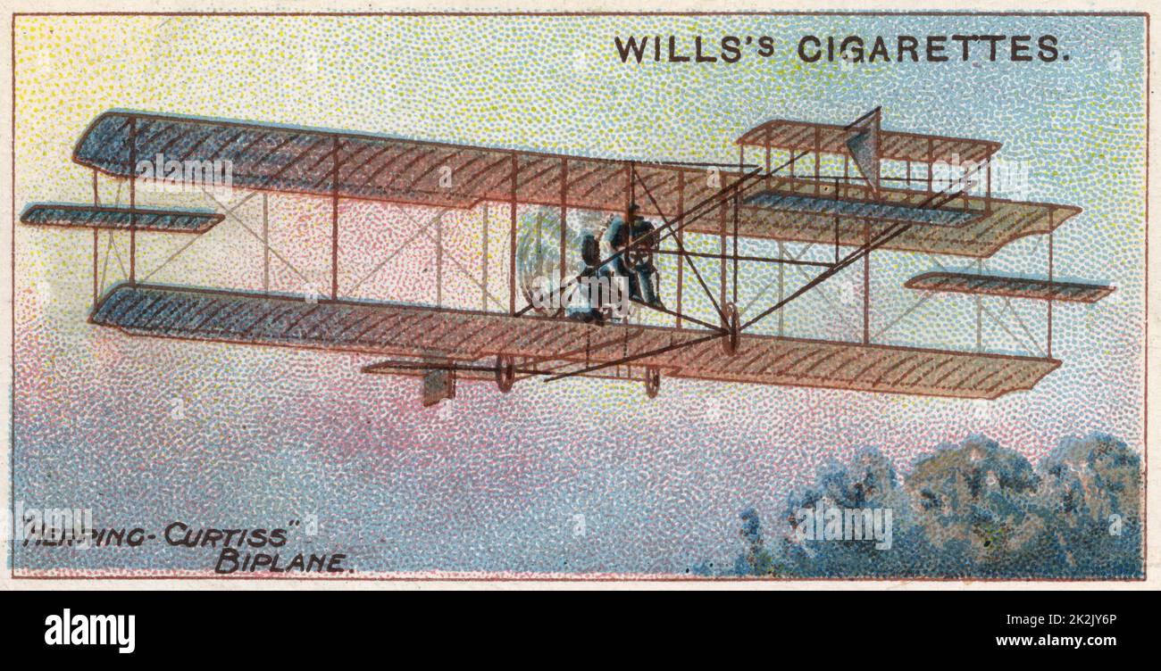 Aviation, 1910: Herring-Curtiss Biplane, 1910 Stock Photo - Alamy