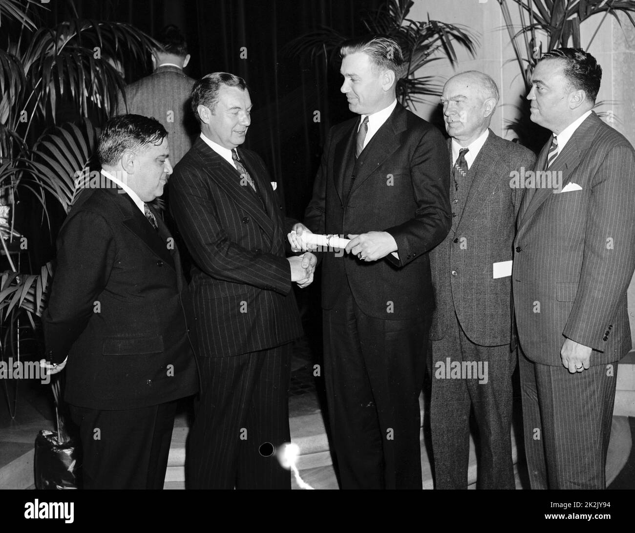 Group, includes Robert Jackson, 2nd from left; and J. Edgar Hoover ...