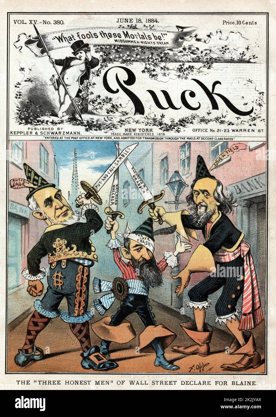 The 'three honest men' of Wall Street declare for Blaine. By Frederick ...