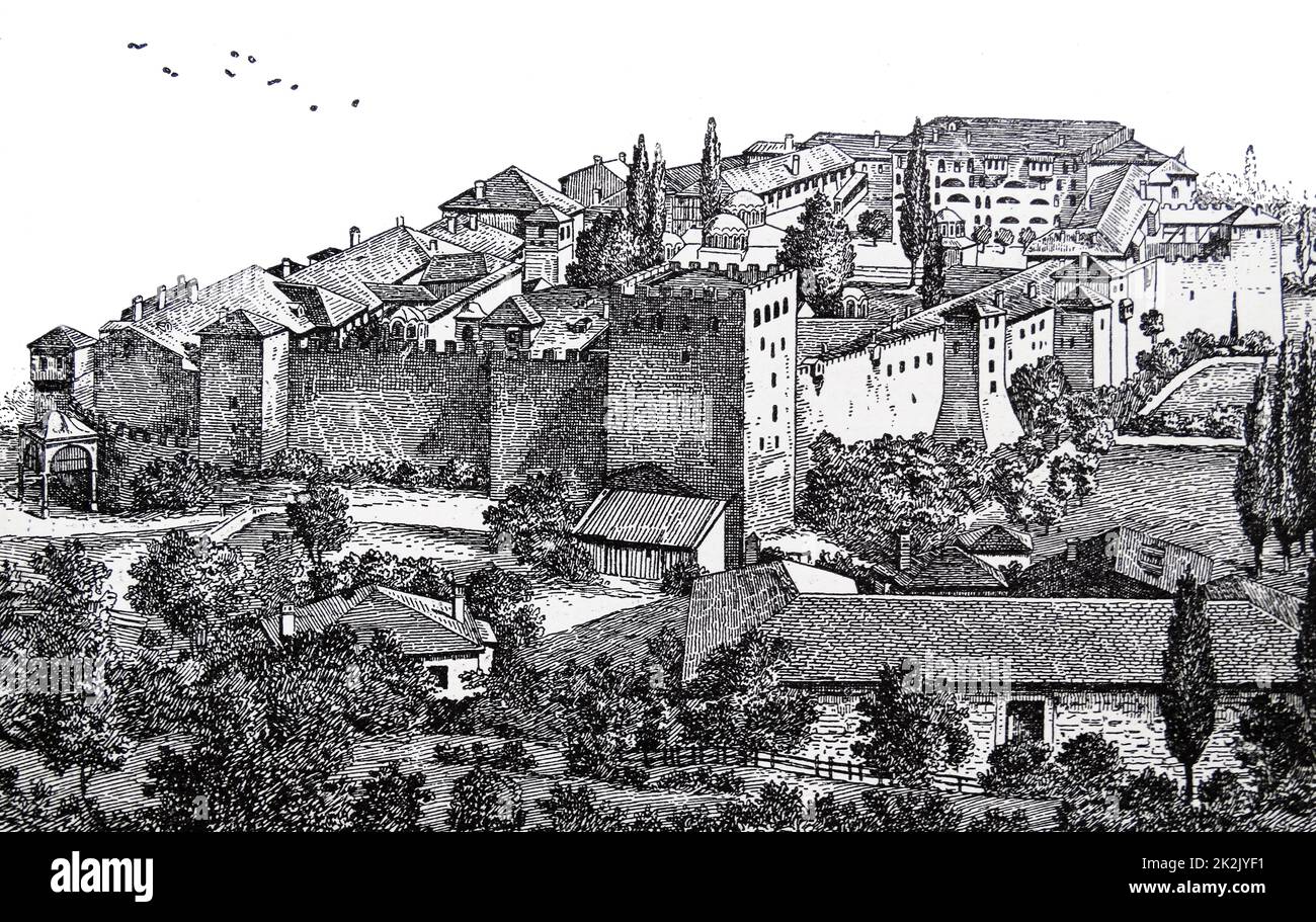 The Monastery of Great Lavra, the first monastery built on Mount Athos ...