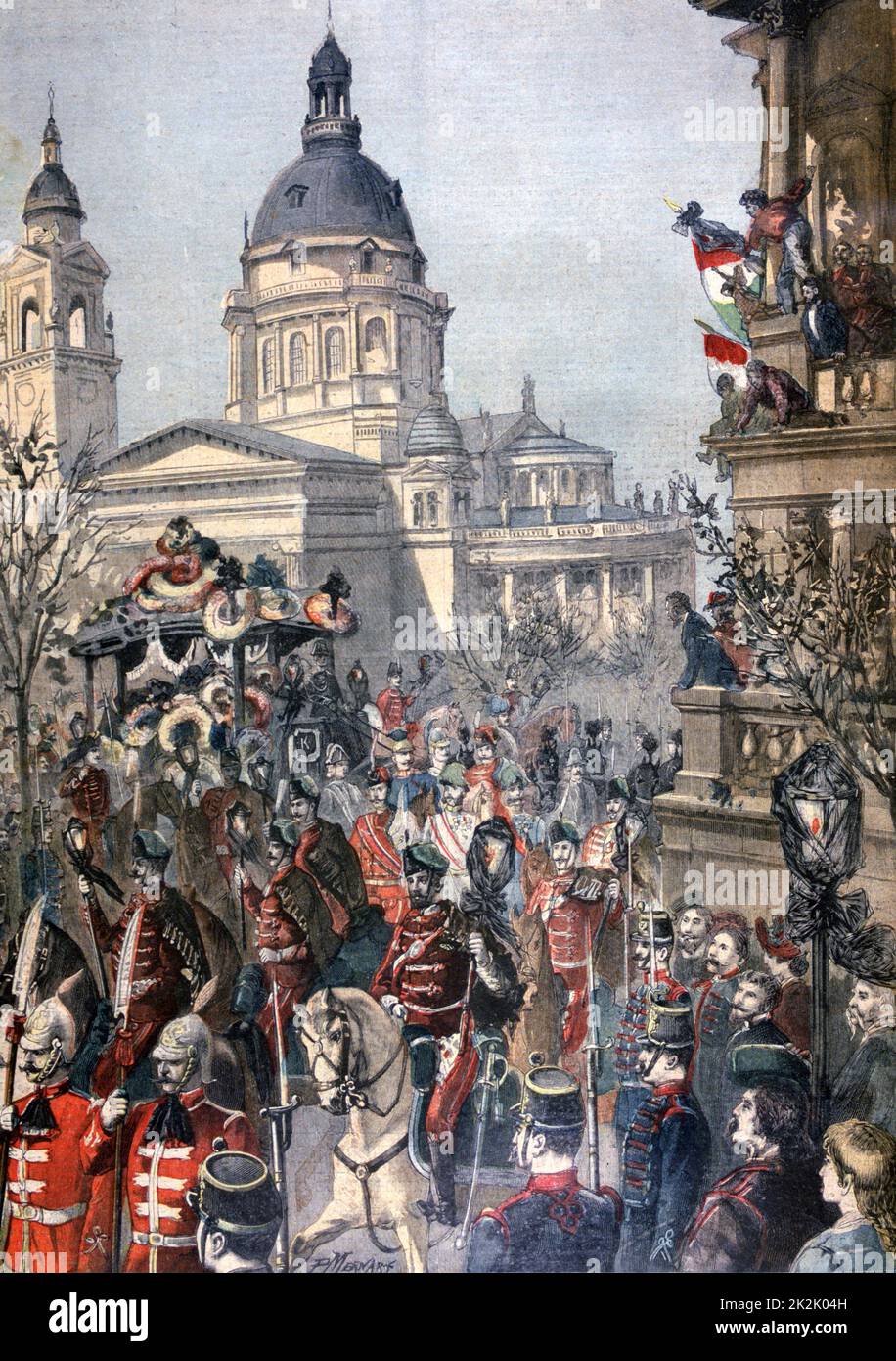 Funeral procession of Lajos (Louis) Kossuth (1802-1894) Hungarian ...