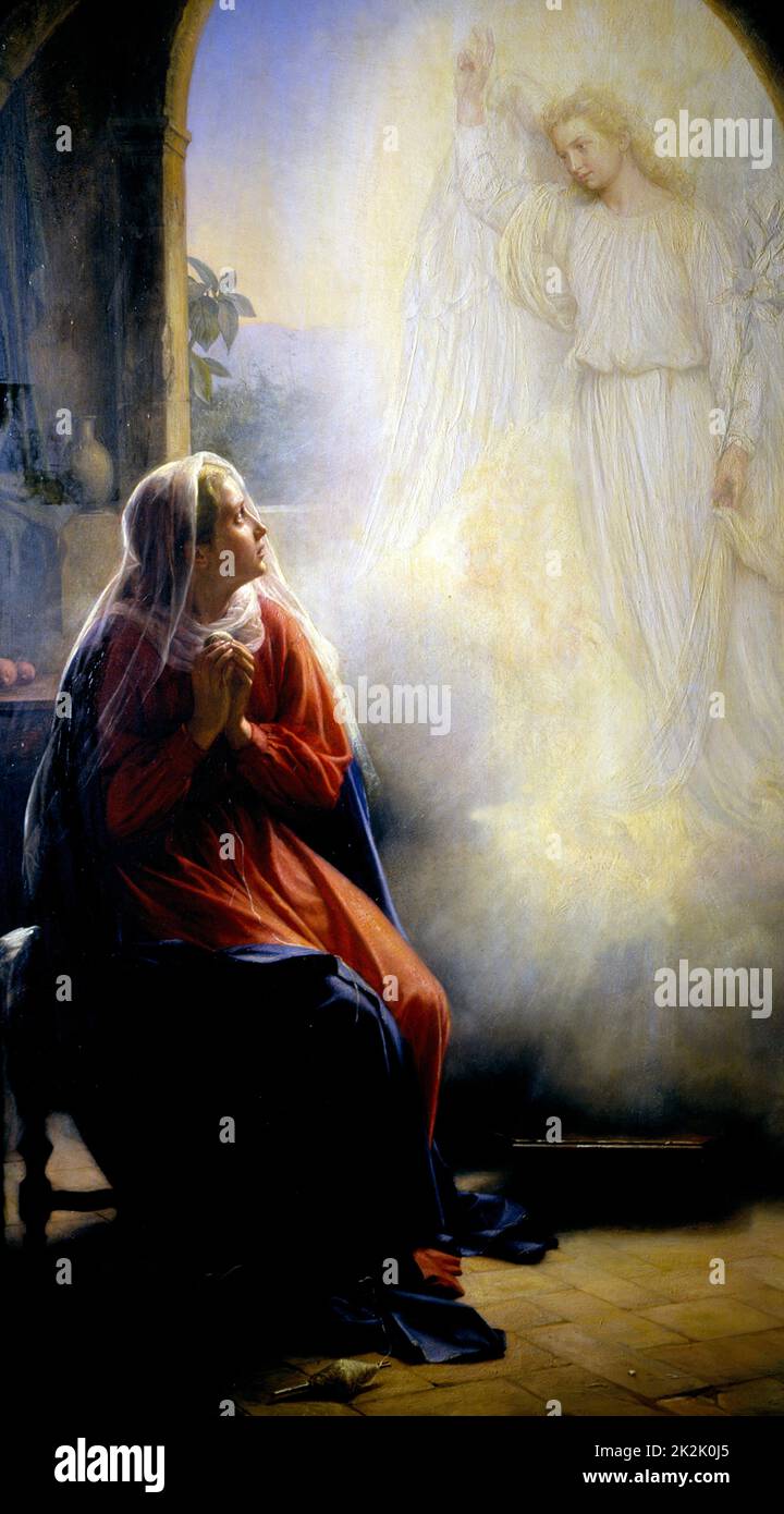 Carl Heinrich Bloch Danish school The Annunciation 19th century Oil on ...