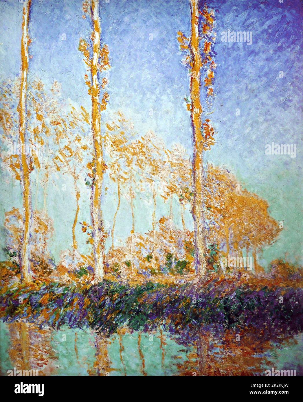 Claude Monet (1840-1926) French school Poplars, Three Pink Trees ...