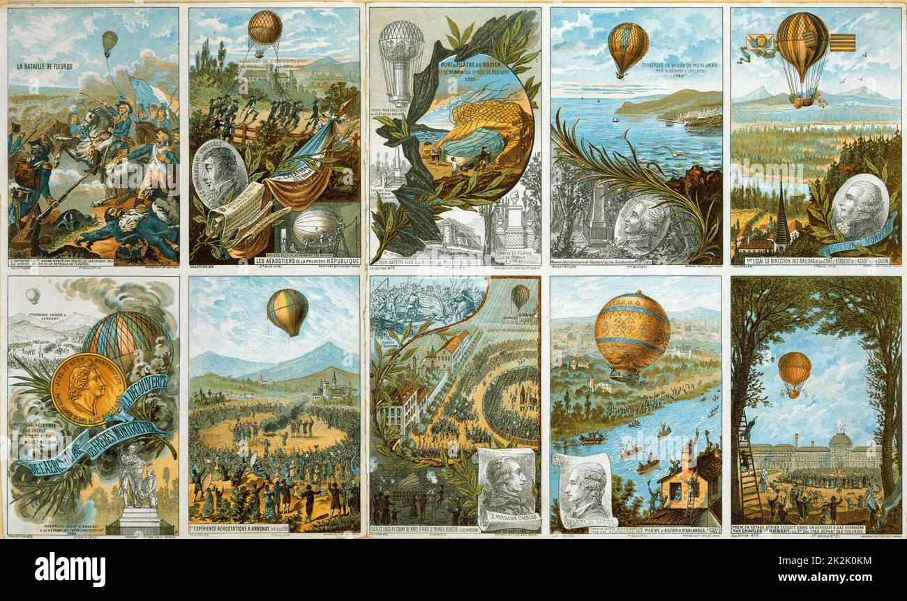 Hot air balloon collecting cards hi-res stock photography and images ...