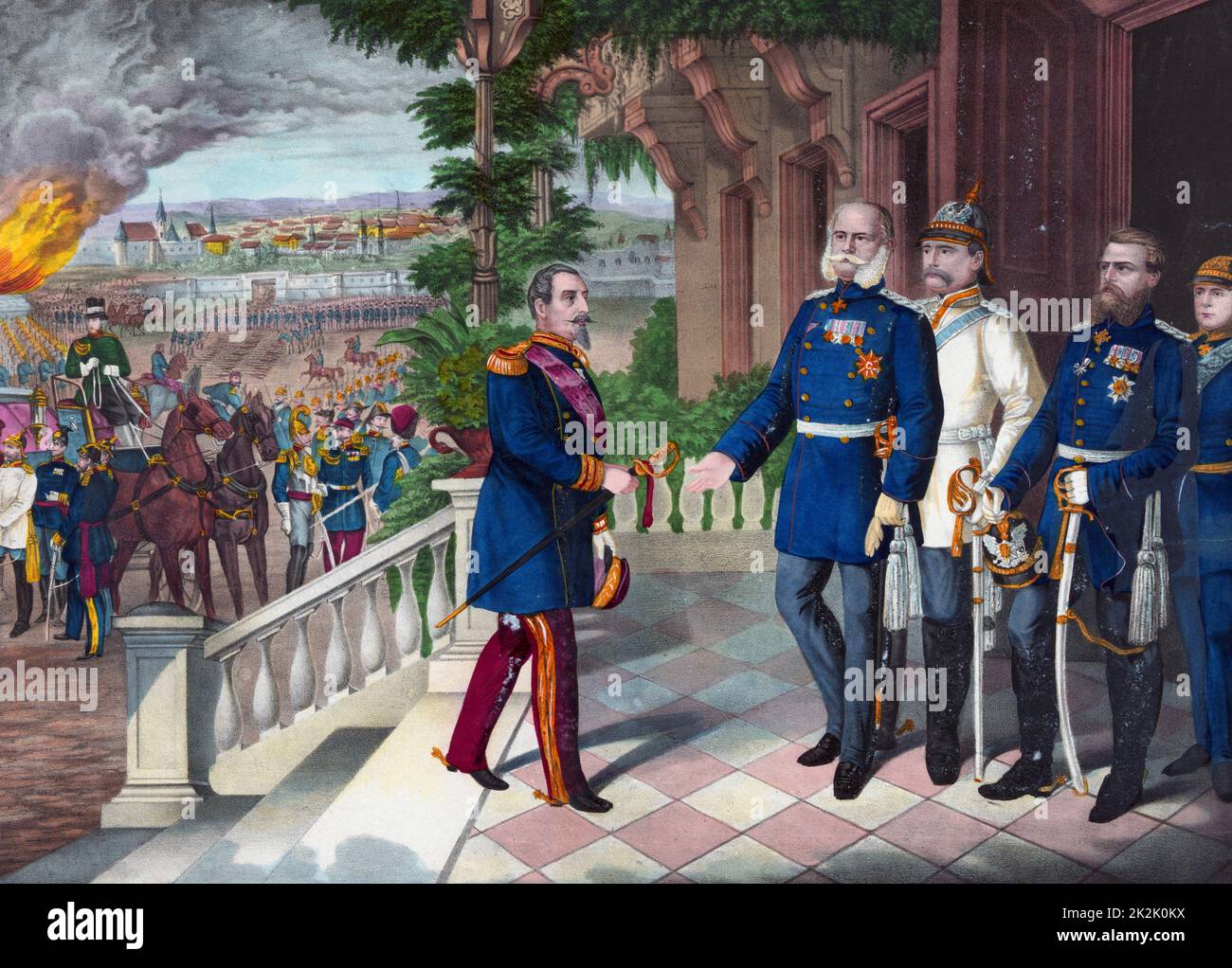 Franco-Prussian War 1870-1871: Napoleon III of France surrendering his ...