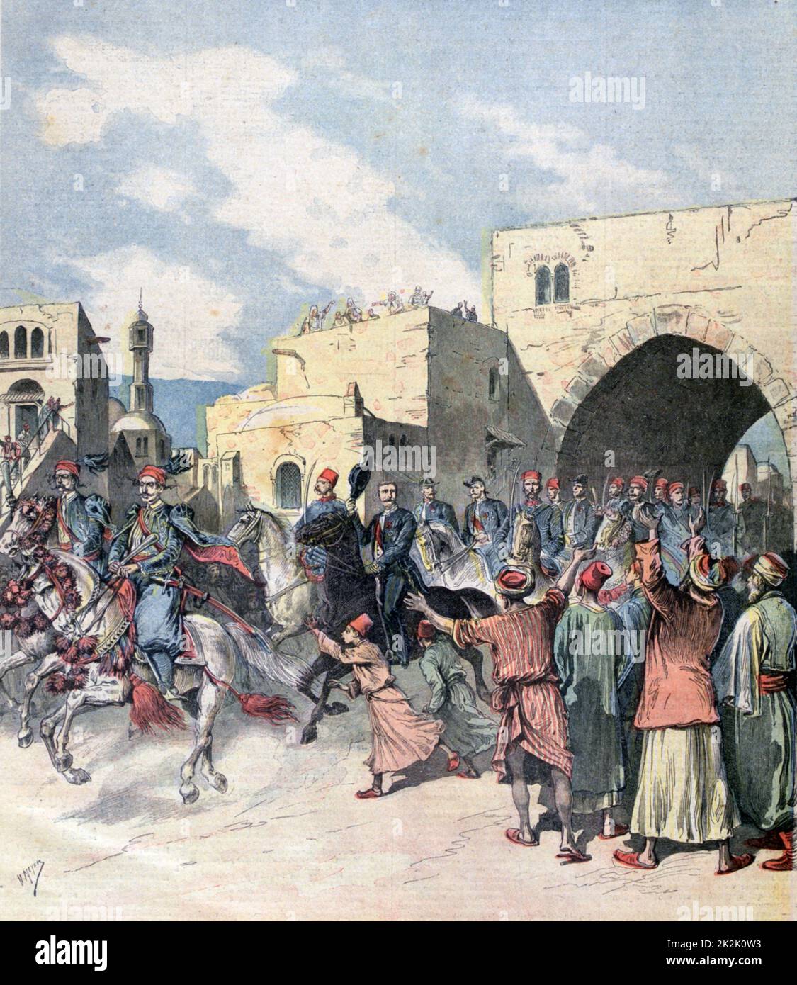 The French Consul arriving in Bethlehem for the Christmas celebrations ...