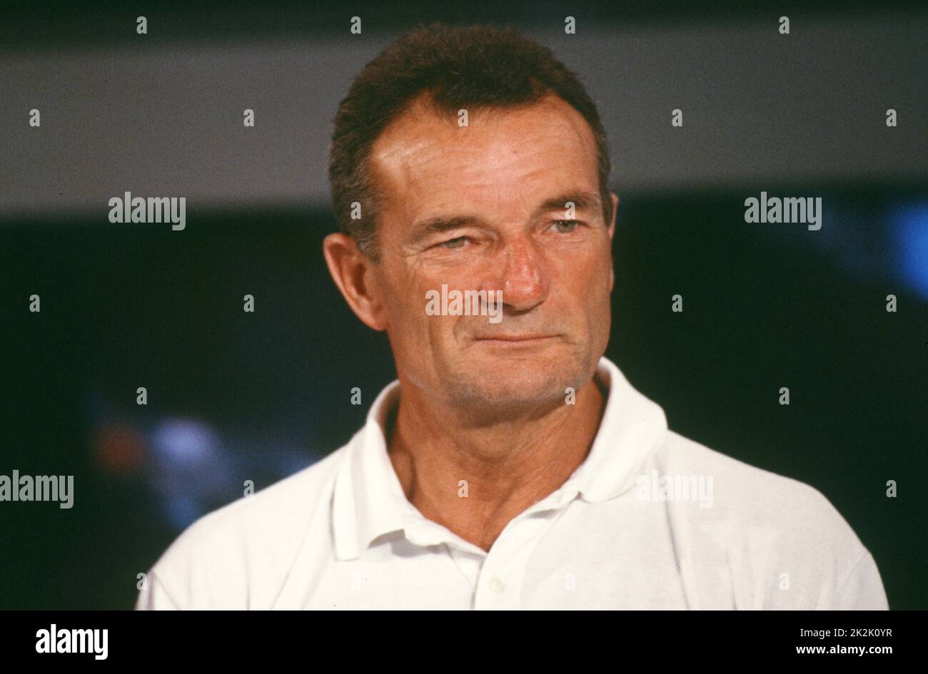 French sailor Eric Tabarly, attending the TF1 TV news on October 27 ...