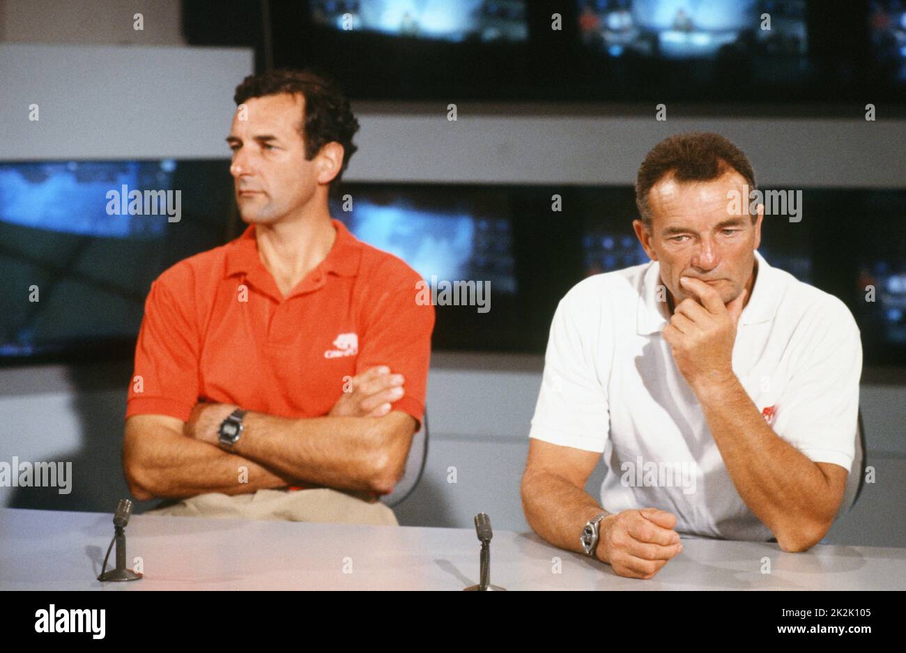 French sailor Eric Tabarly with brother Patrick, attending the TF1 TV ...