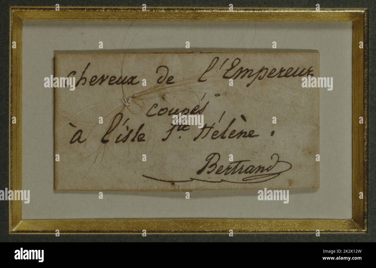 Relics 'Hair lock of the Emperor cut on St. Helena Island' May 5, 1821 ...