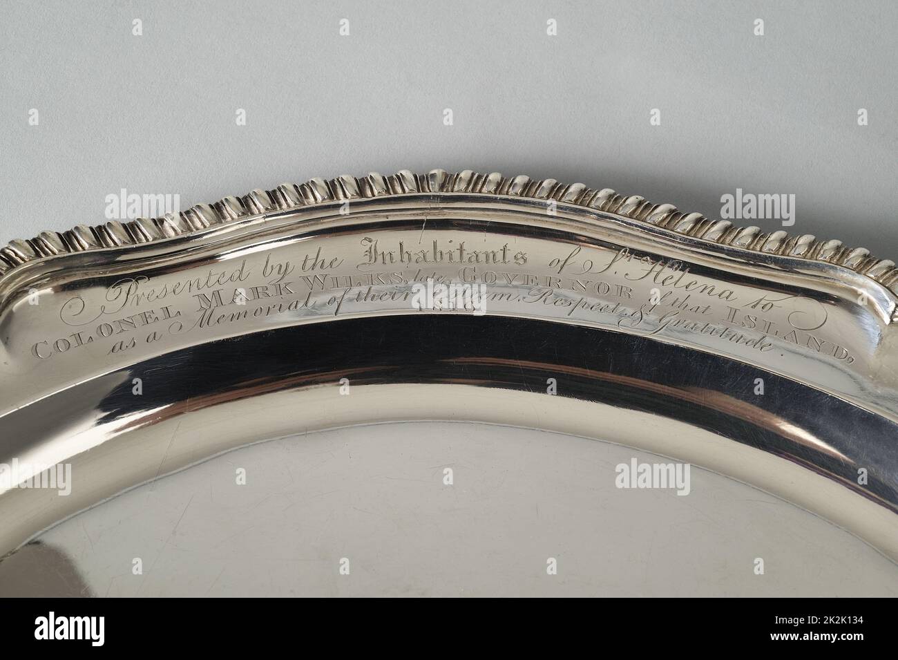 Silver plate, signed "William Bennet, London, 1816" George III period ...