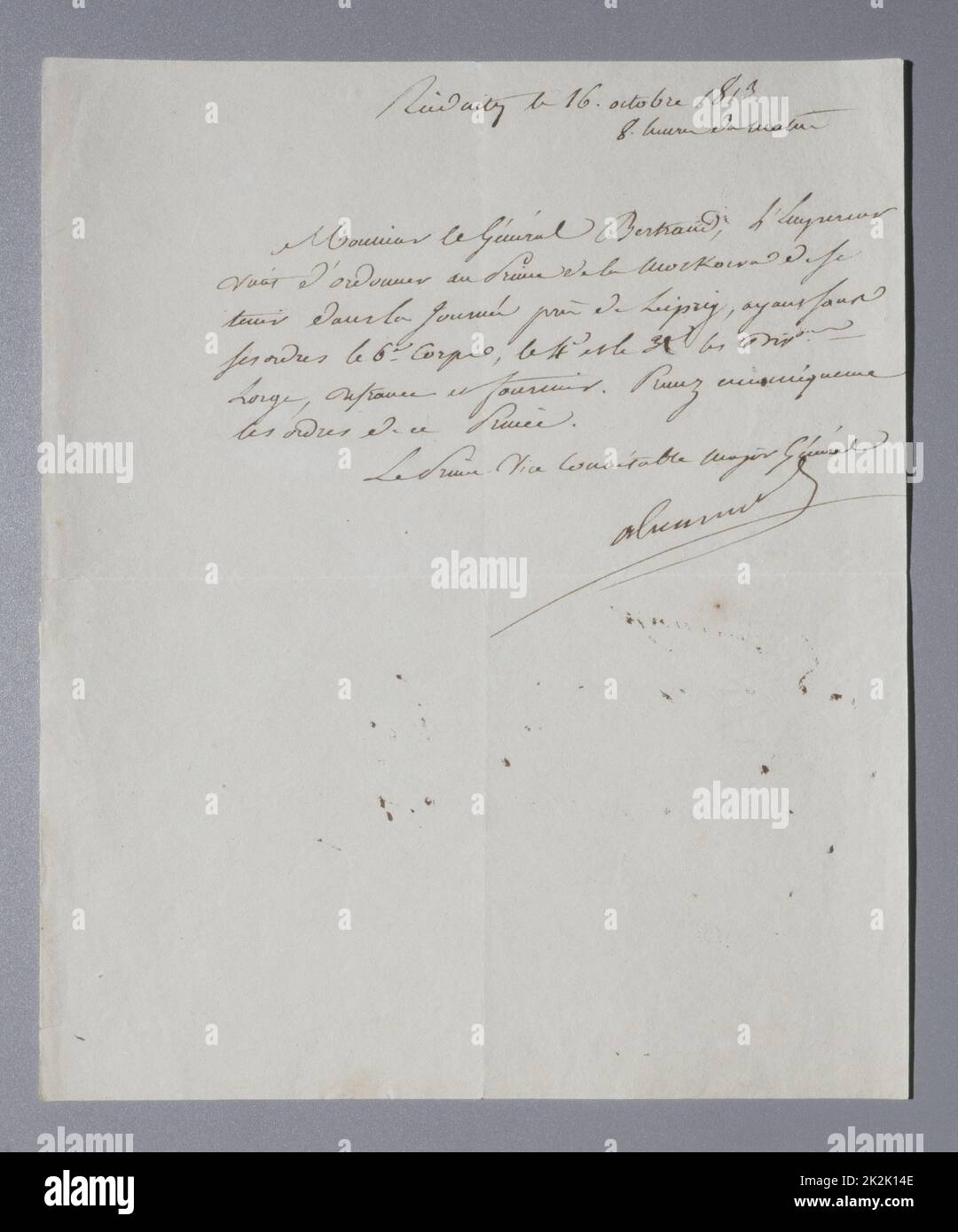 Alexandre Berthier ordering the Grand Marshal Bertrand to make a ...