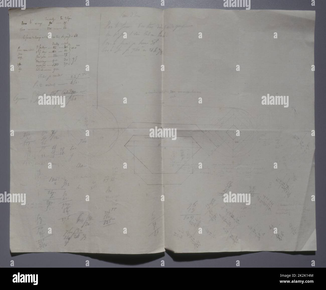 Manuscript written by Napoleon and Grand Marshal Bertrand Sketch and ...