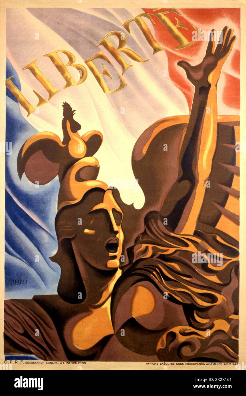 Poster liberation france 1944 hi-res stock photography and images - Alamy