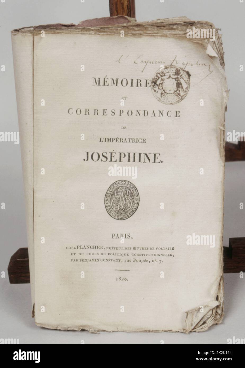 Book from the Emperor's libray on St. Helena island 'Memoirs and ...