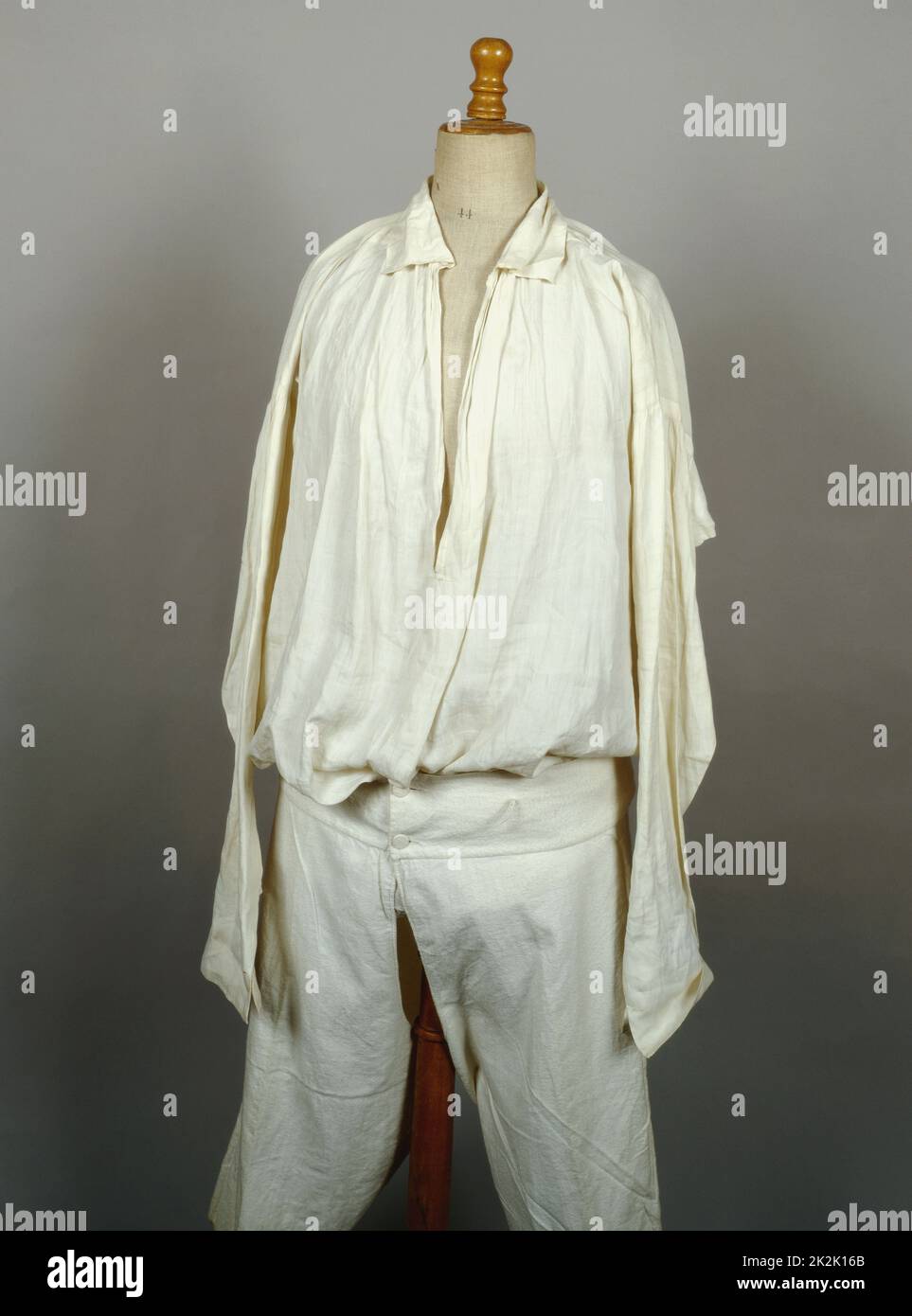 Shirt and long johns worn by Emperor Napoleon I on St. Helena island ...