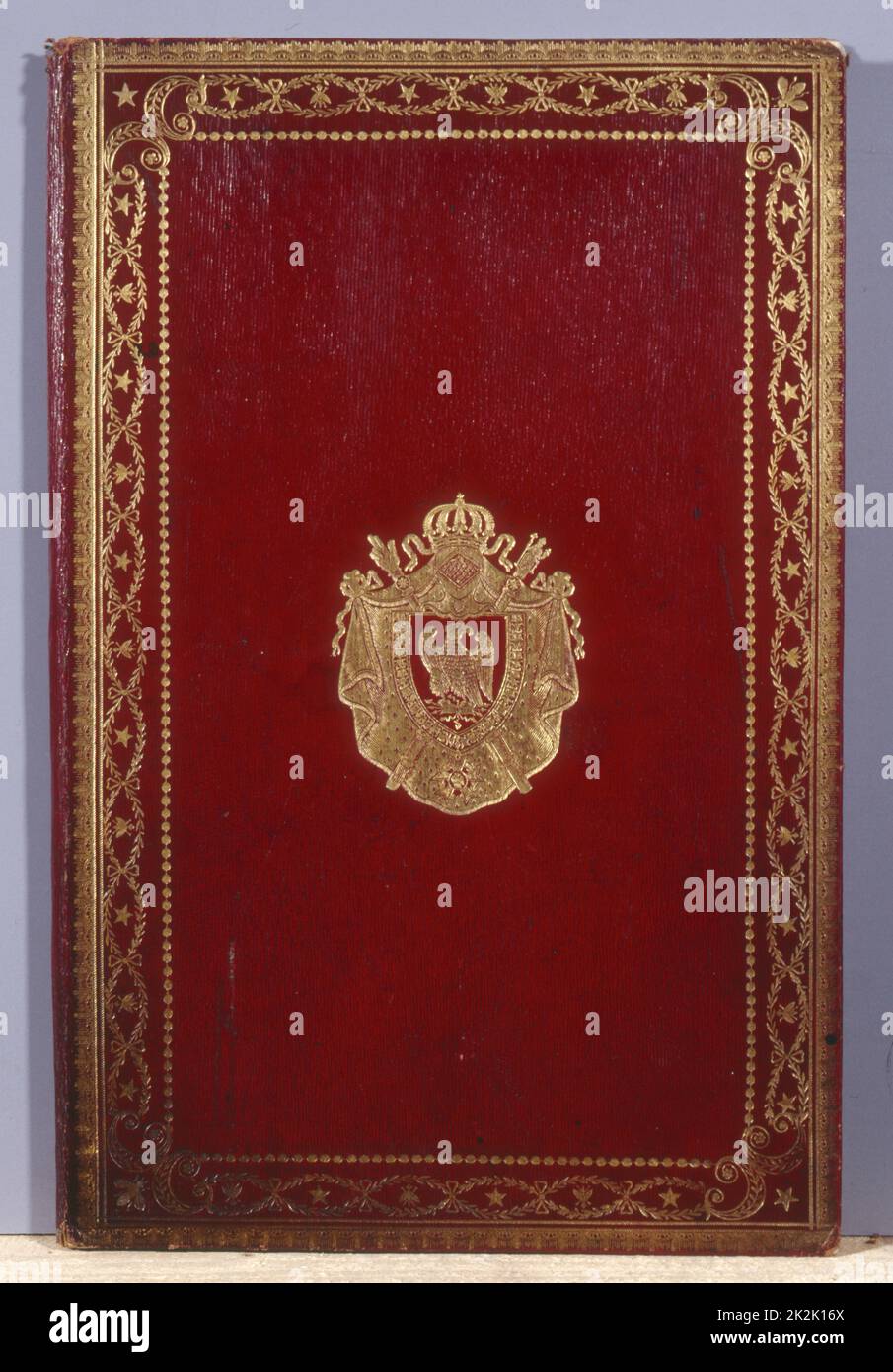 Cover with the Emperor's coat of arms Signature book Red morocco In ...