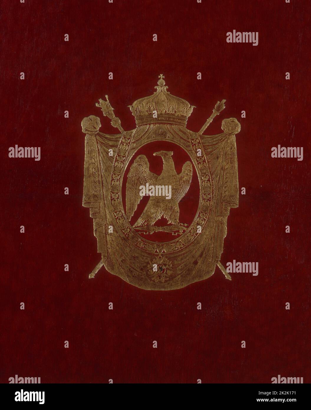 Cover with the Emperor's coat of arms, drawn by David 'Account of the ...