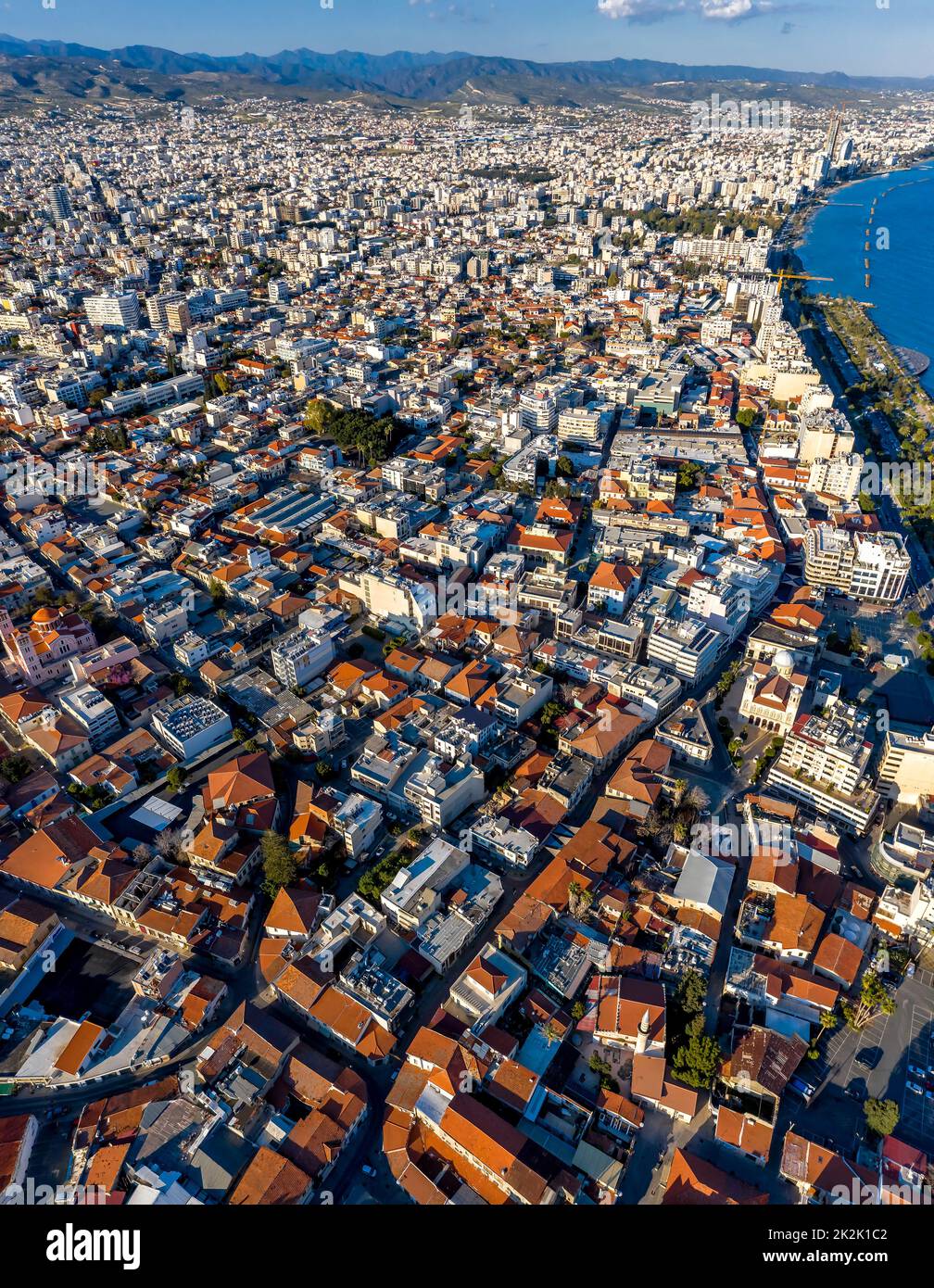 Bird's eye view of Limassol, Cyprus Stock Photo - Alamy