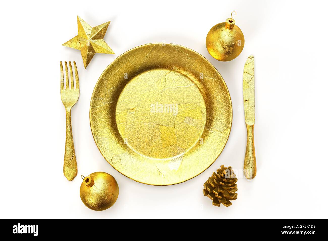 Christmas table setting top Cut Out Stock Images & Pictures - Alamy