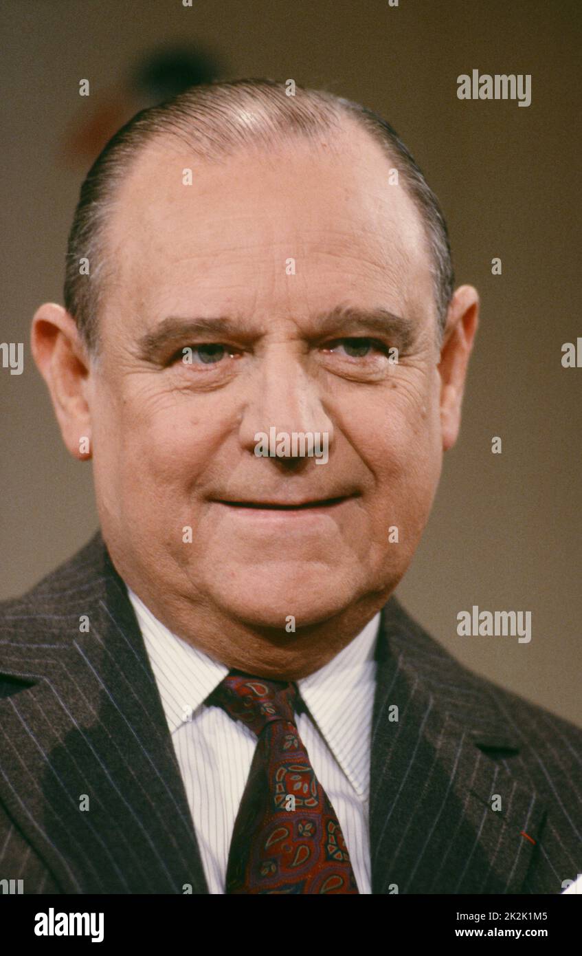 French politician Raymond Barre, attending the political TV show 'L ...