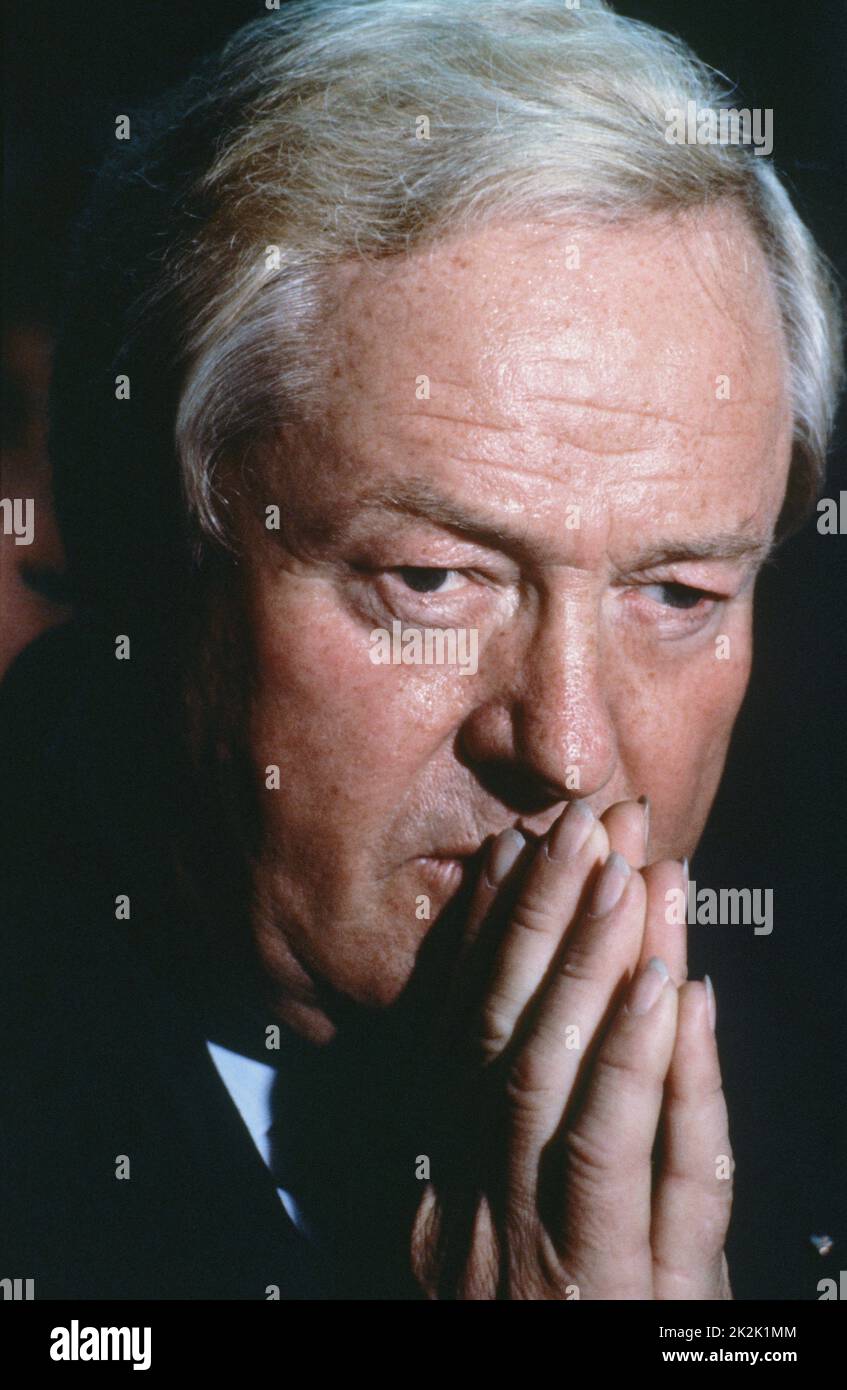 Portrait of French politician Jean-Marie Le Pen, c.1985 Stock Photo - Alamy
