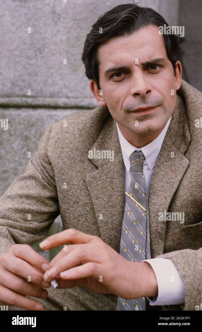 French actor Jacques Weber on the set of the TV series "Les poneys ...