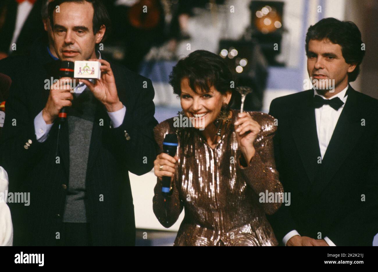 Telethon 1990 charity evening. The sponsor of the evening, the actress ...
