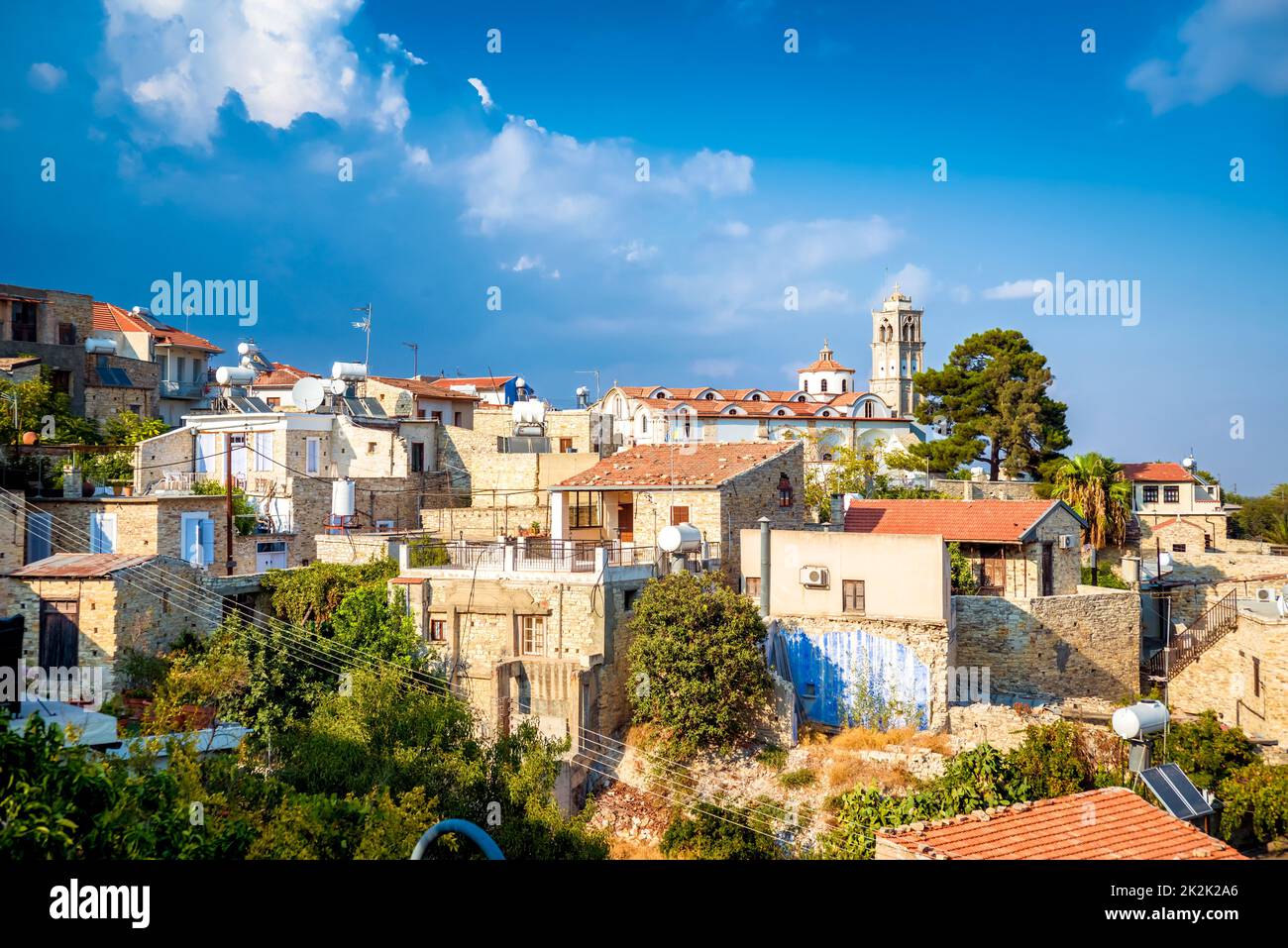 Lefkara. Picturesque mountain village. Larnaca District, Cyprus Stock ...