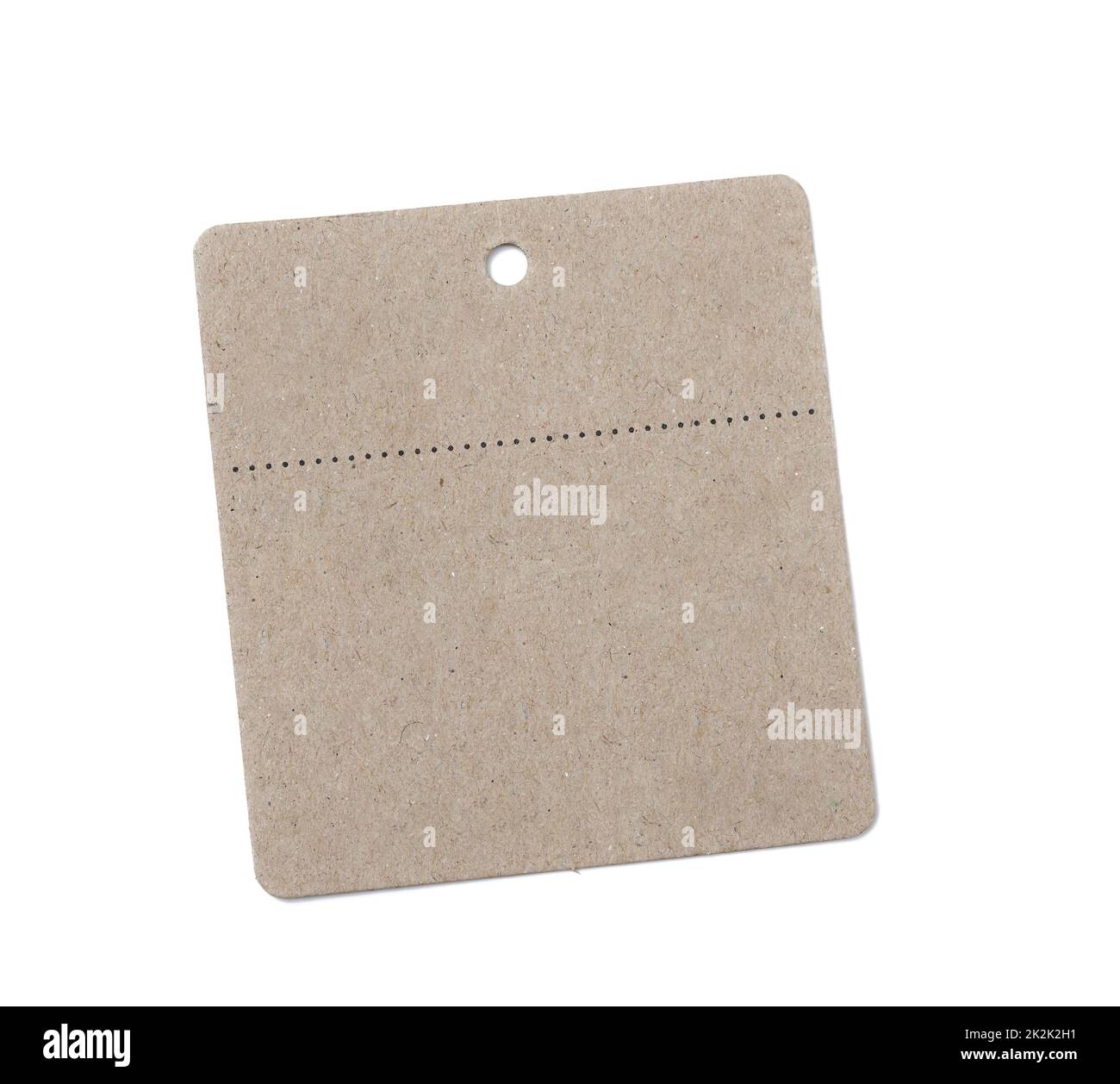 blank square brown brown paper tag isolated on white background ...