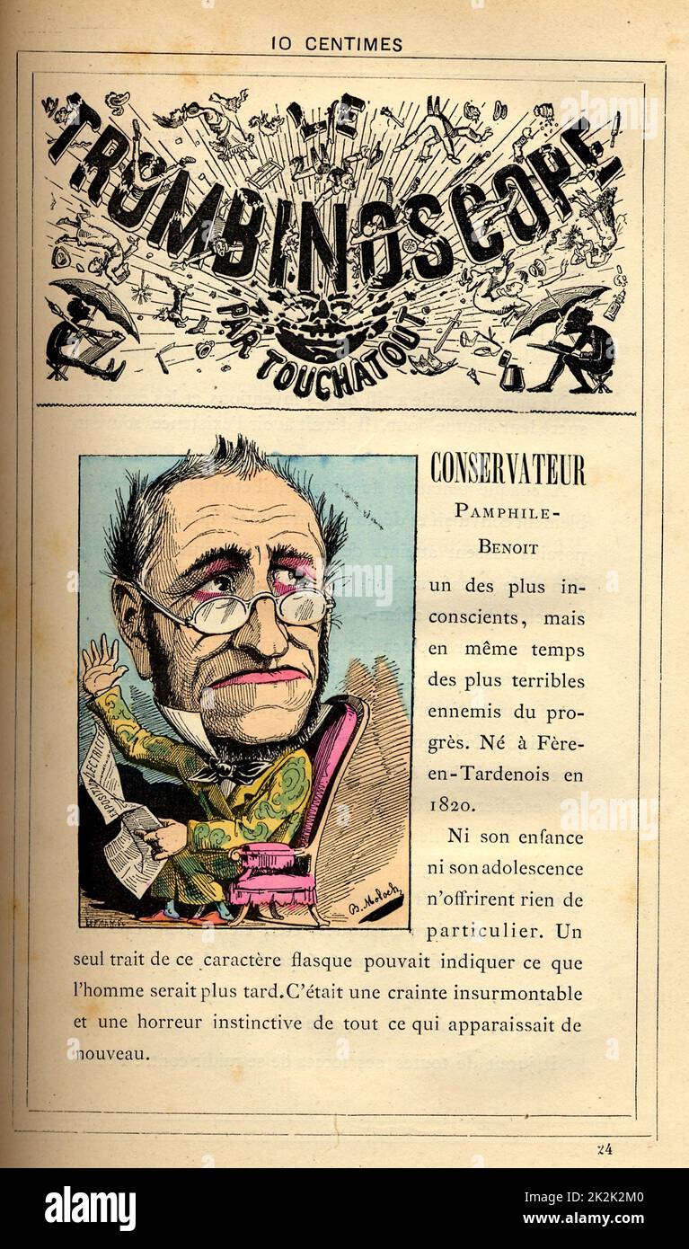Caricature of conservatives, in : "Le Trombinoscope" by Touchatout ...