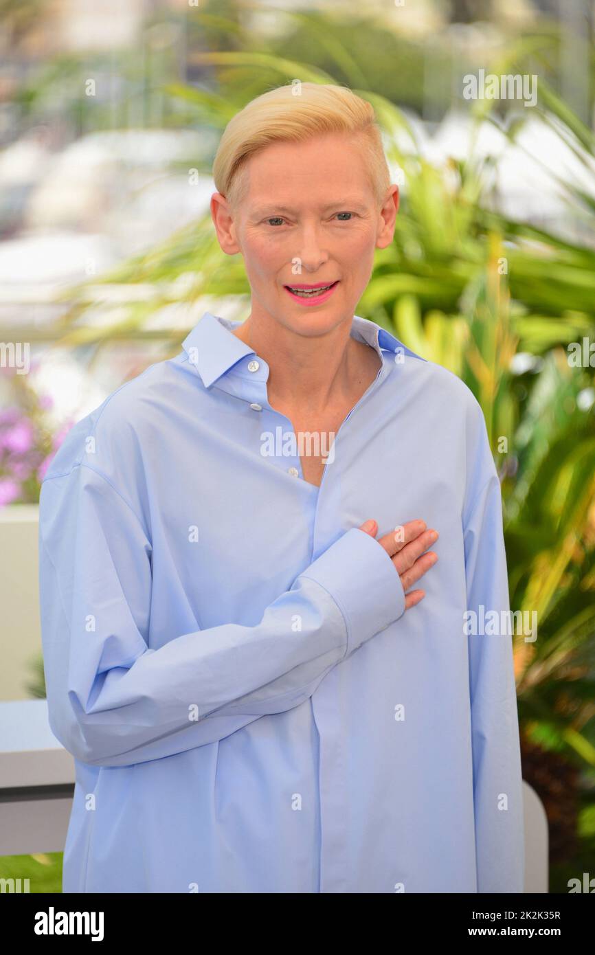 Tilda Swinton (dress by Alaïa) Photocall of the film 'Three Thousand ...
