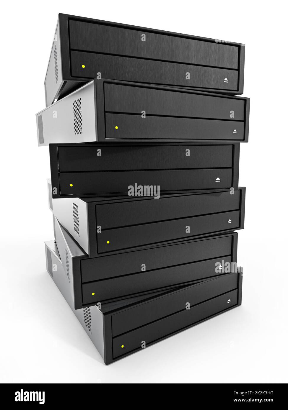 Internal disc drives stack. 3D illustration Stock Photo - Alamy