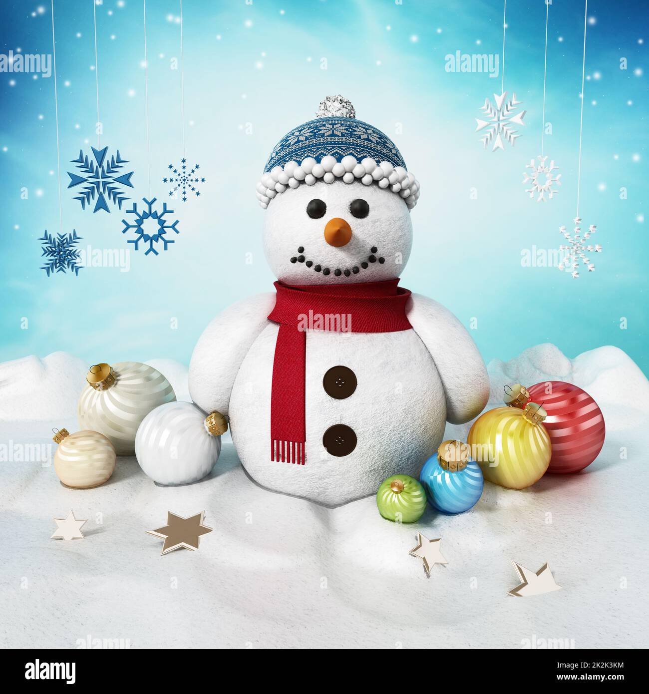 Snowman snowflakes hi-res stock photography and images - Alamy