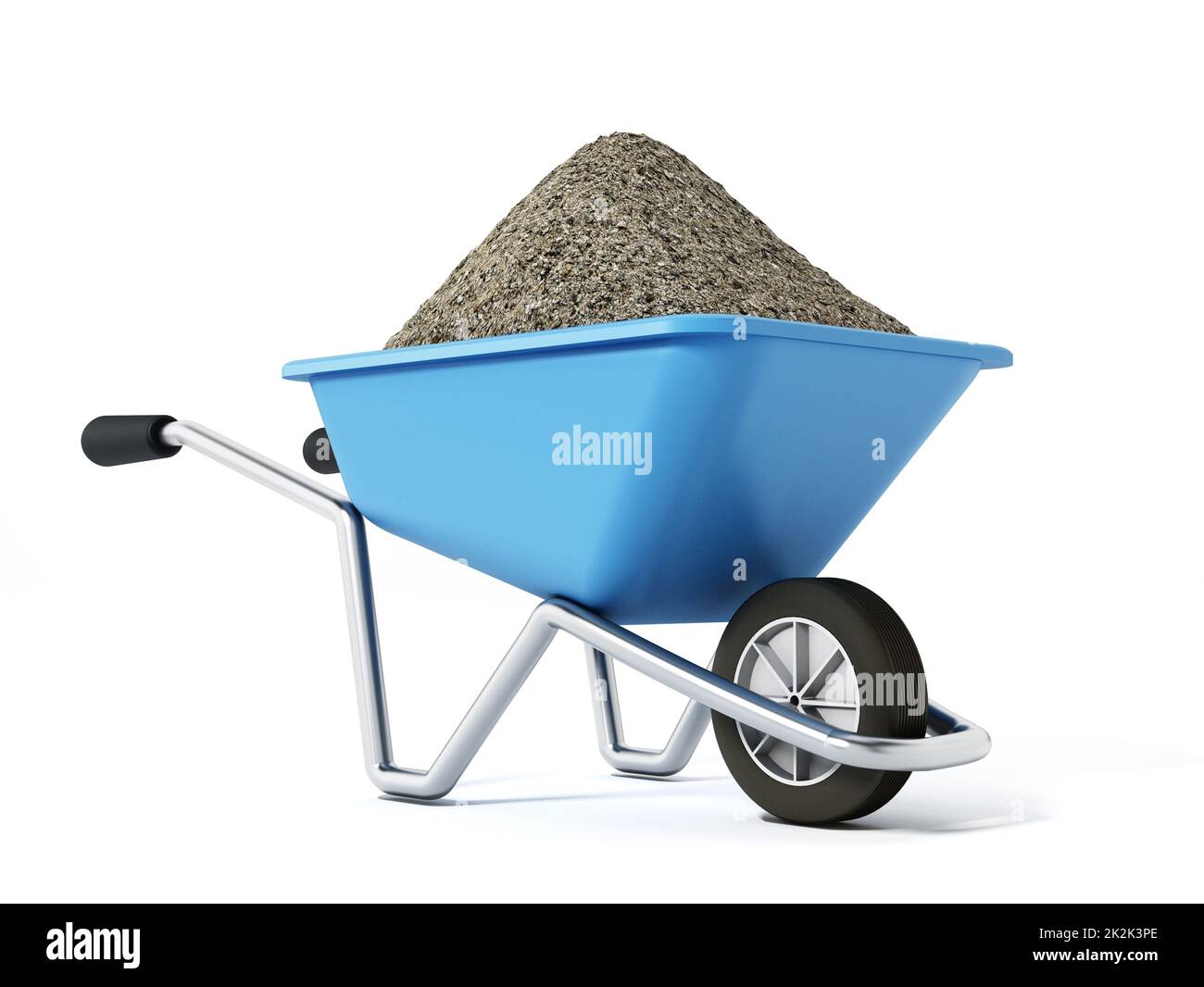 Hand barrow isolated on white background. 3D illustration Stock Photo ...