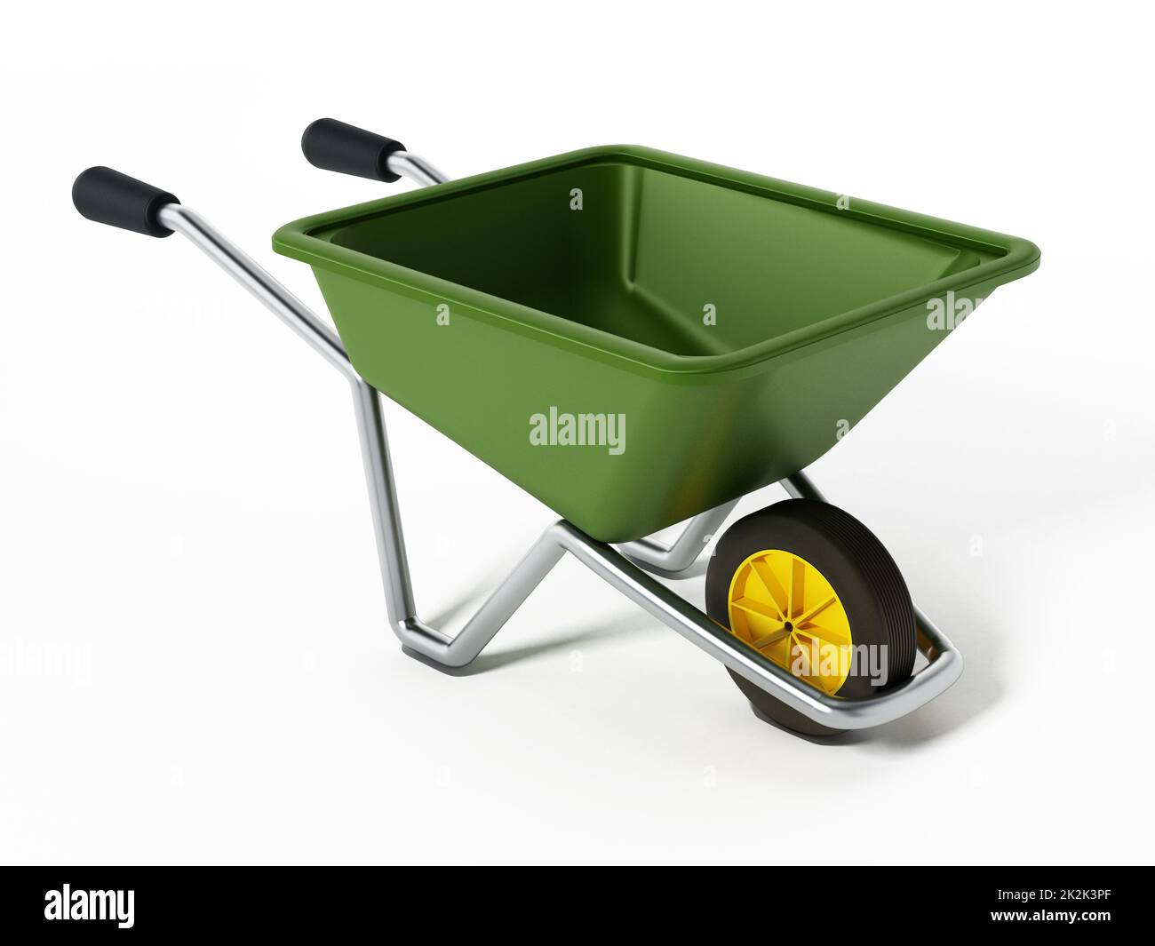 Hand barrow isolated on white background. 3D illustration Stock Photo ...