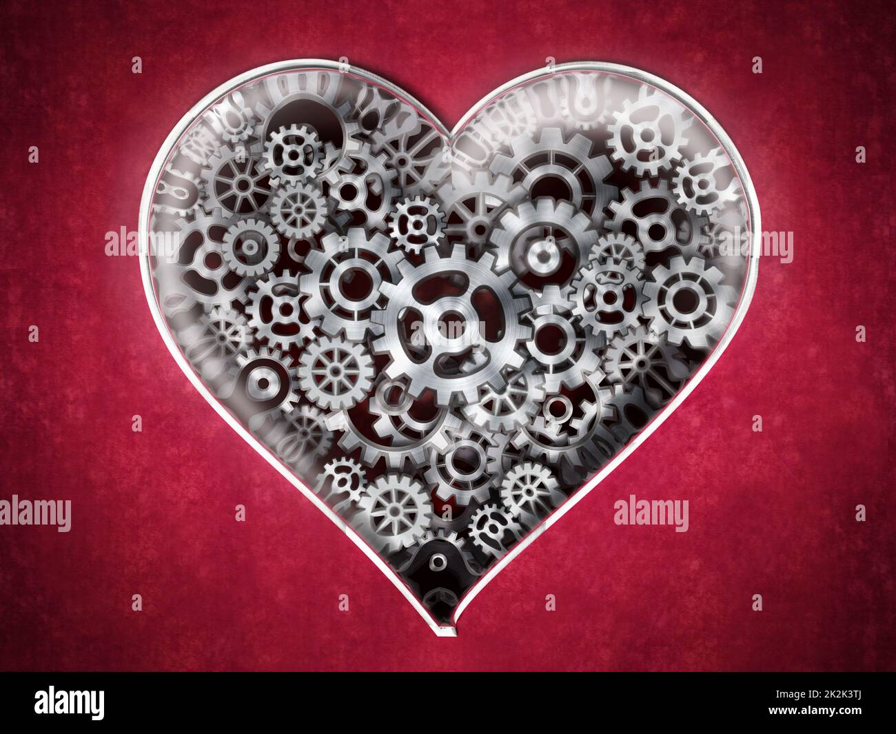 3d metal heart hi-res stock photography and images - Alamy