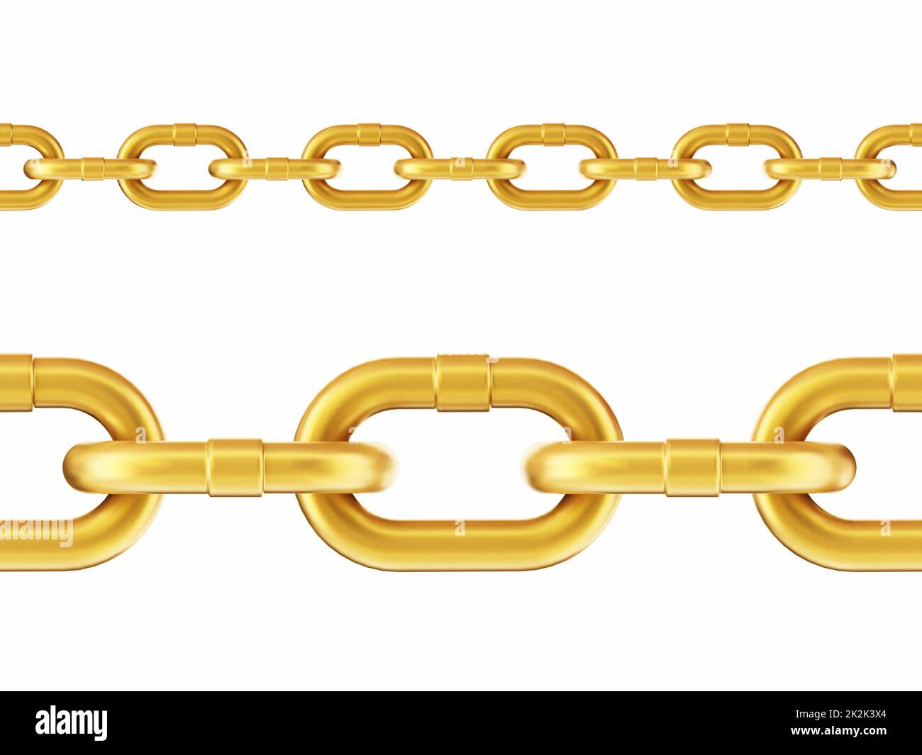 Seamless gold chain pattern. 3D illustration Stock Photo - Alamy